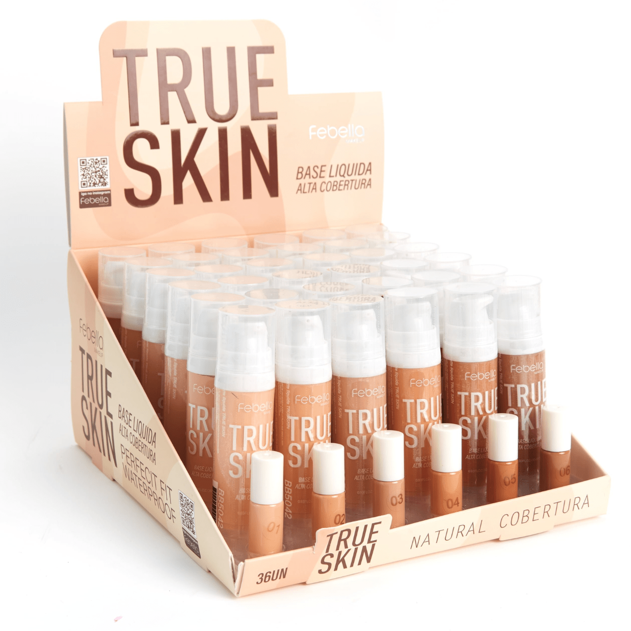 BASE LÍQUIDA TRUE SKIN FEBELLA UN - Nova Avenida Eshop | Os melhores ...