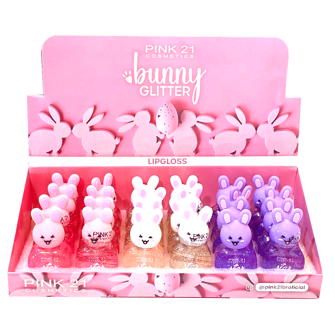 LIP GLOSS BUNNY GLITTER PINK 21 un - Nova Avenida Eshop | Os melhores ...
