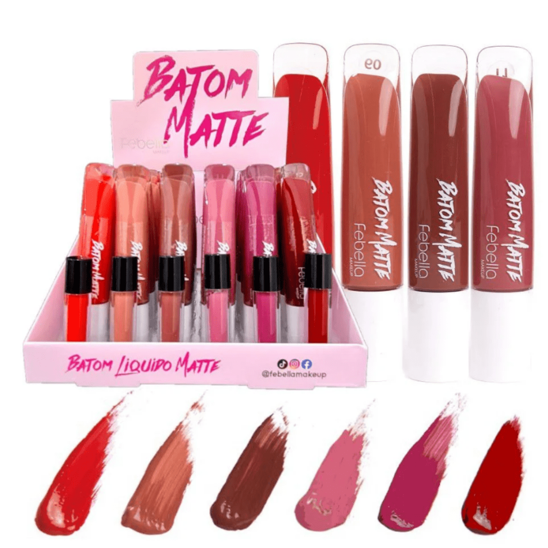BATOM LÍQUIDO MATTE FEBELLA UN - Nova Avenida Eshop | Os melhores ...