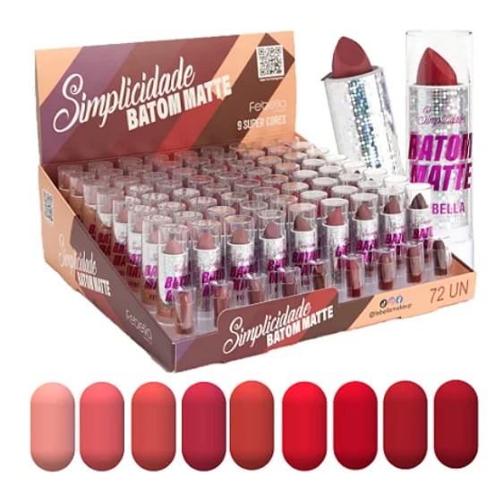 9 BATOM MATTE SIMPLICIDADE FEBELLA - Nova Avenida Eshop | Os melhores ...