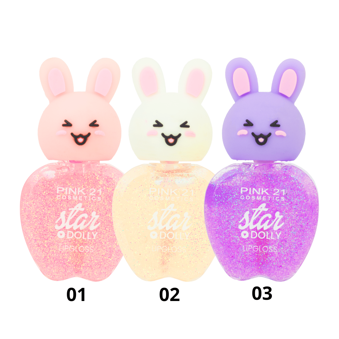 LIP GLOSS BUNNY GLITTER C/24 PINK 21 - Nova Avenida Eshop | Os melhores ...
